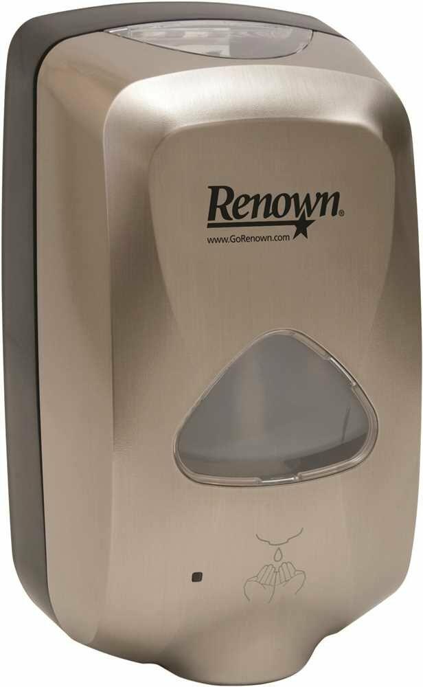 Renown REN02536 Touchless Skincare Dispenser 1200 mL (Brushed Nickel ...